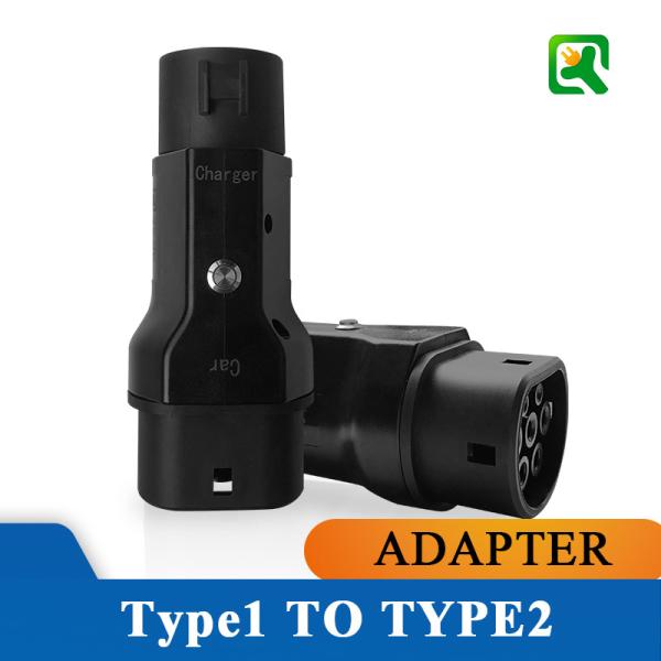 Quality Type2 Electric Car Adapter 7KW Type1 TO Type2 Charger Adaptor for Black Output for sale