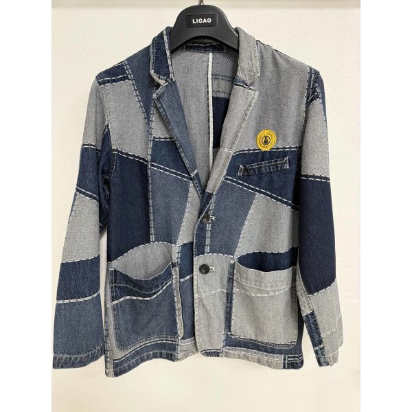 Quality Trendy Jacquard Elements Denim Blazer For A Bold And Stylish Look for sale