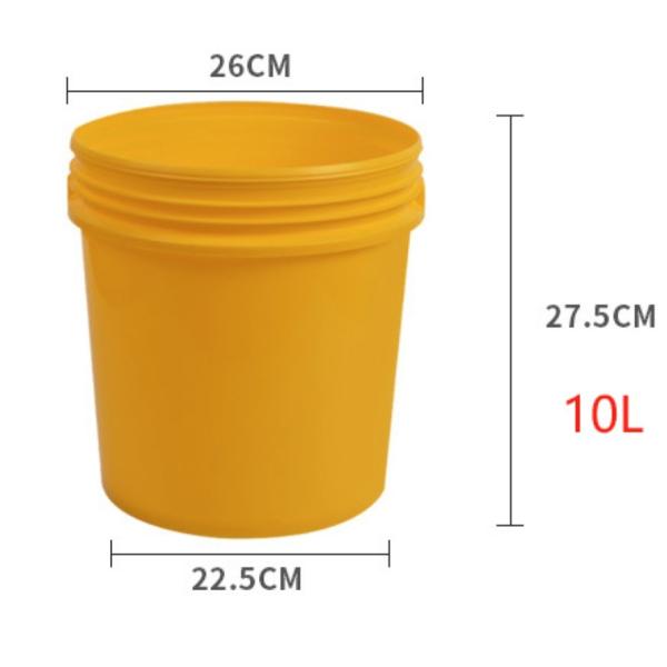 Quality 10 Liter Plastic Bucket with Lid Heavy-Duty Food Bucket 1.0 to 2.5 MM Thickness BPA-Free for sale