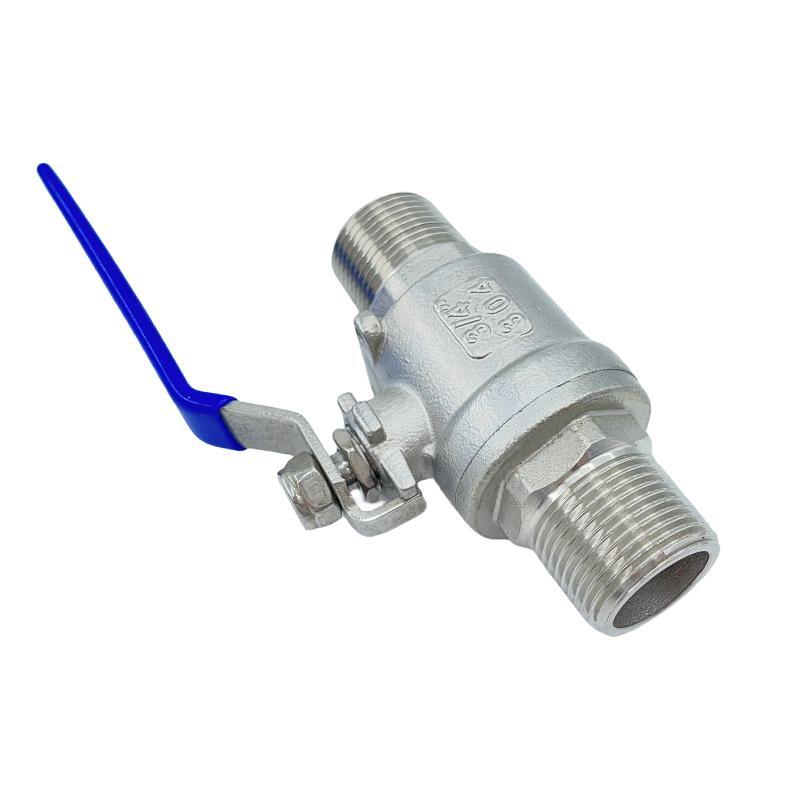 Factory Price Stainless Steel 2PC Double Male Thread Ball Valve