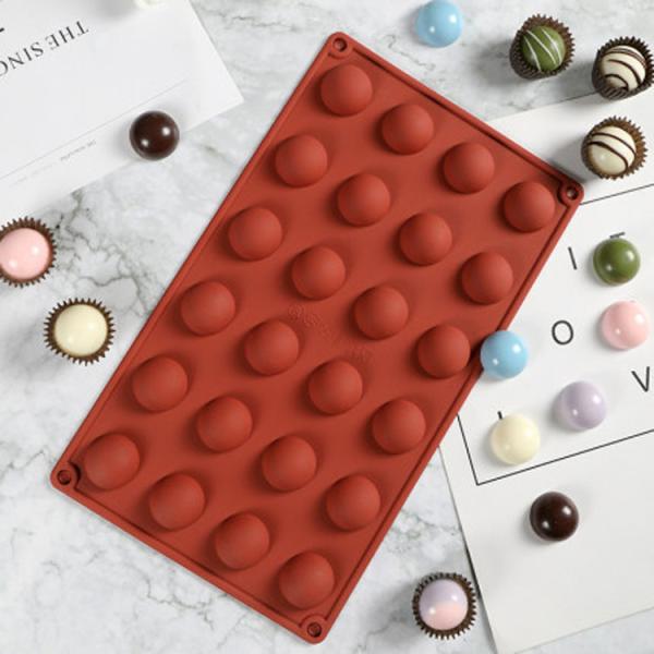 Quality Round Half Circle Chocolate Mold DIY Multi Cavity Silicone Fondant Molds for sale