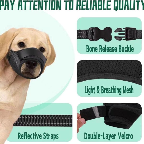 Quality Waterproof Durable Dog Muzzle Anti-Chewing Reflective Strap for Night Walking for sale
