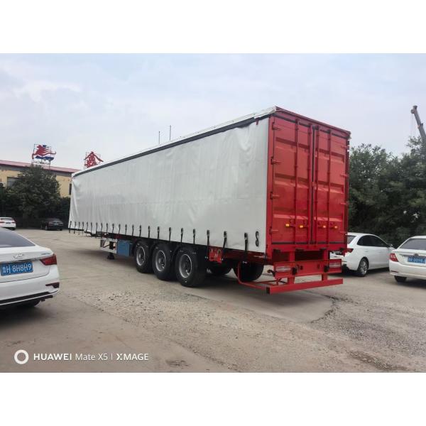Quality 50t Curtain Side Van Open Light Cargo Semi Trailer Tread 1840mm for sale