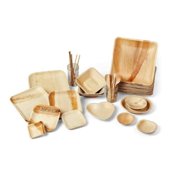 Quality OEM Biodegradable Palm Leaf Plates With Laminated Packing for sale