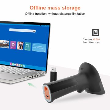 Quality 1D 2D 2.4G Bluetooth Barcode Scanner Portable Handheld QR Code Reader For for sale