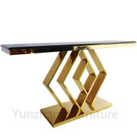 Quality Luxury Console Table design Living Room Set Gold Base for sale