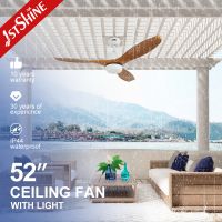 Quality Outdoor Waterproof IP65 ABS Plastic Ceiling Fan with 52 Inches Blades and Remote for sale