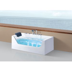 Quality Air Press Switch Rectangle Outdoor Spa With Front Glass For Single for sale