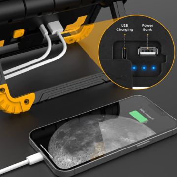 Quality Rechargeable Portable LED Work Light 2 COB 2000Lumens 360 Degree Rotation for sale