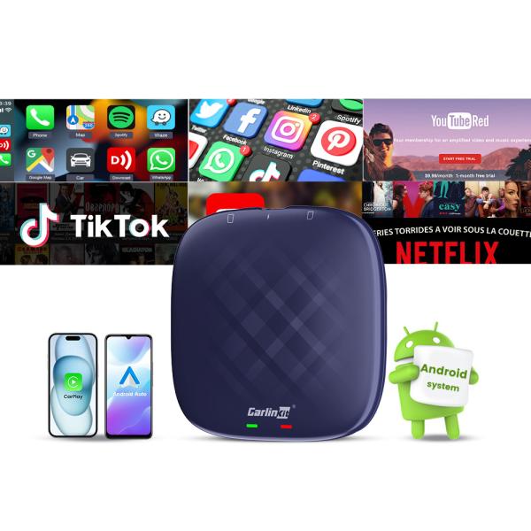 Quality 4GB 64G 8 Core Android 13 Carplay Android Auto Ai Box Wireless Adapter Carlinkit for sale
