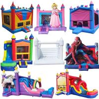 Quality Inflatable Moonwalk Water Jumper Bouncy Castle for Kids Commercial Rainbow for sale