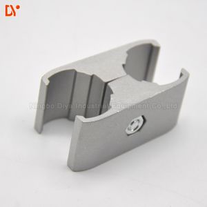 Quality OD28mm Lean Aluminum Pipe Connector Parallel Holder Sand Blasting for sale
