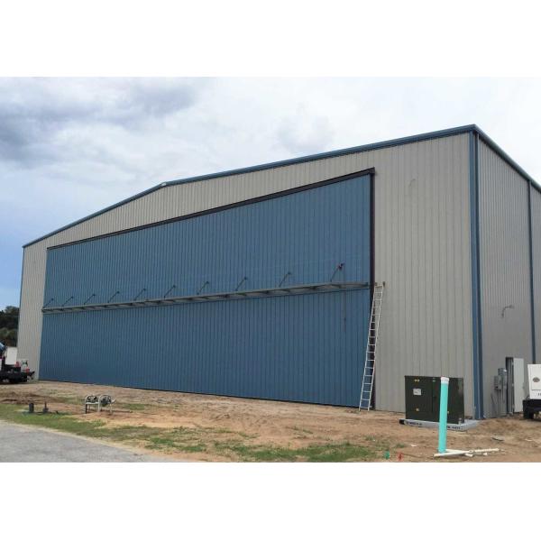 Quality Steel Framed Structures Prefabricated Metal Airplane Hangar Kits With Office for sale