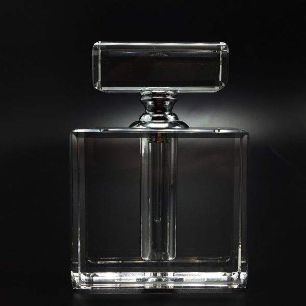 Quality 1ml Square Crystal Perfume Bottle with Screw Cap for sale