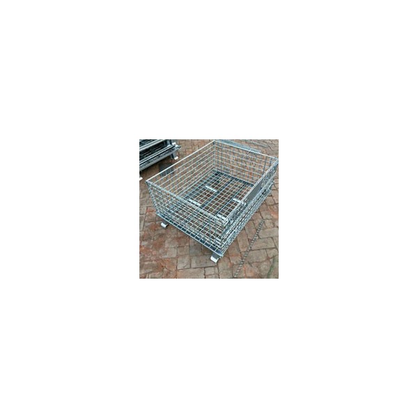 Quality Customized Industrial Wire Mesh Containers Stackable Galvanized Steel Foldable for sale