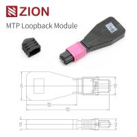 Quality 12 Fibers MTP OM4 Fiber Optic Loopback Module /Cable for sale