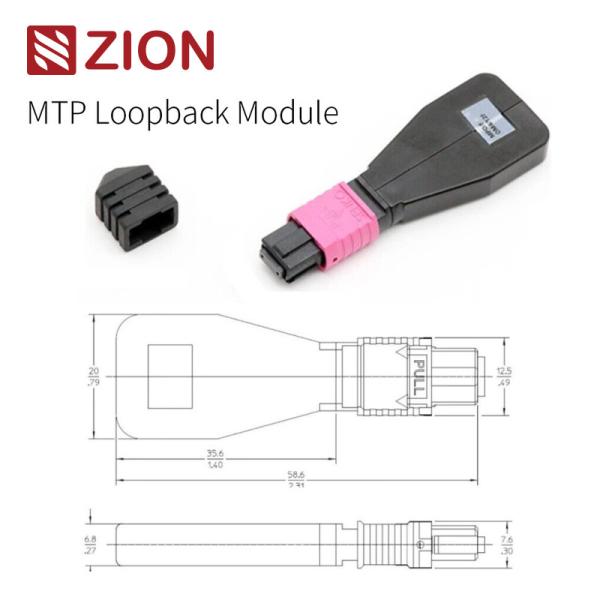 Quality 12 Fibers MTP OM4 Fiber Optic Loopback Module /Cable for sale