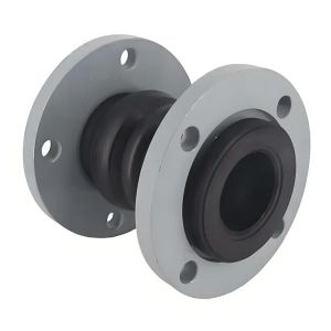 Quality Dn150 Double Sphere Expansion Joint Stainless Steel Flanged Rubber Bellows for sale