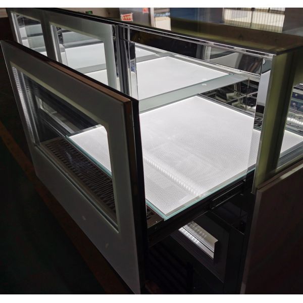 Quality Marble Base 2-8 Degree Chocolate Display Refrigerator Two Layers Drawer Type for sale