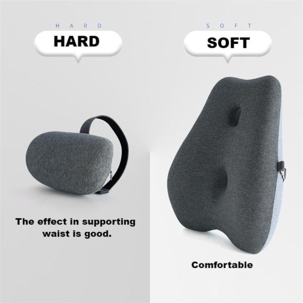 Quality 1kg Customized Color Memory Foam Lumbar Support Pillow for Car Seat and Office for sale