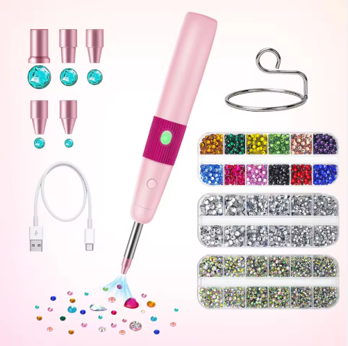 Quality Factory Direct Hot Selling Metal Diamond Art Craft Tool 4000mAh Battery 3 Level Heating Low Noise Hotfix Rhinestone Applicator for sale