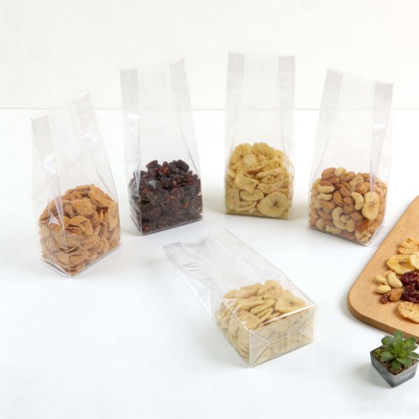Quality Customizable Clear transparent square bottom Bag For Food Packaging for sale