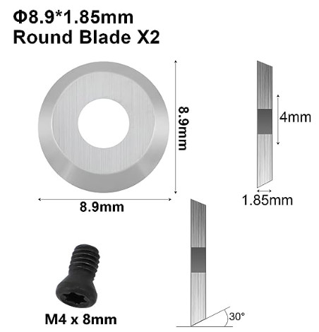 Quality 8pcs Tungsten Carbide Cutter Inserts For Wood Lathe Turning Tools for sale