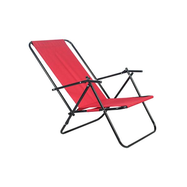 Quality Polyester Material Steel Folding Camping Chair Solid Colors And Printed Patterns for sale