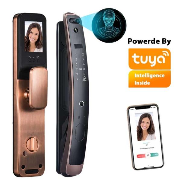 Quality 3D Digital Face Recognition Smart Door Lock Tuya App Access Control for sale