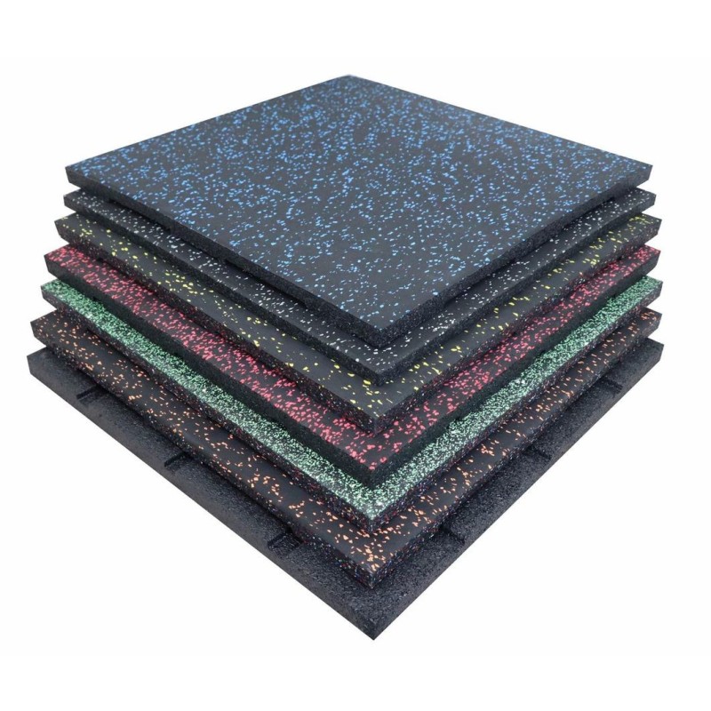Rubber gym flooring application