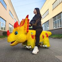 Quality Dino World Electric Ride Animatronic Dinosaur Scooter 100kg Load for sale
