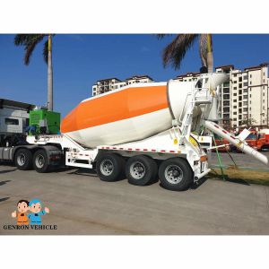 Quality CCC Dry Bulk 3 Axles Mixer 68m3 Bulk Cement Semi Trailer Genron brand for sale