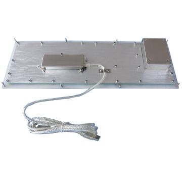 Quality 100 Key Stainless Steel Keyboard With Optical Mechanical Trackball Waterproof for sale