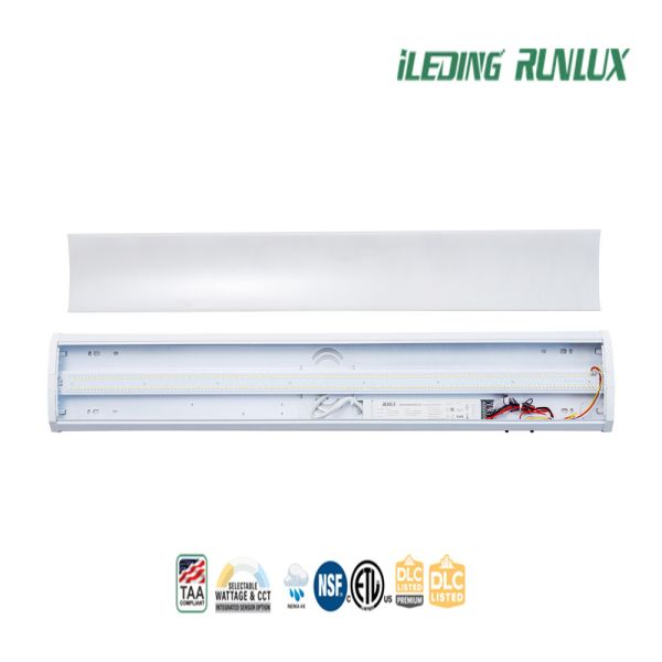 Quality Surface Mount/Suspended LED Wraparound Light 110° 150lm/W Dimmable 0-10V IP20 for sale