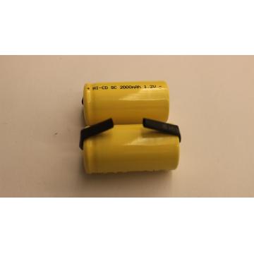 Quality SC Size 1.2V Cylindrical NICD Rechargeable Batteries 2000mAh for R/C Hobbies for sale
