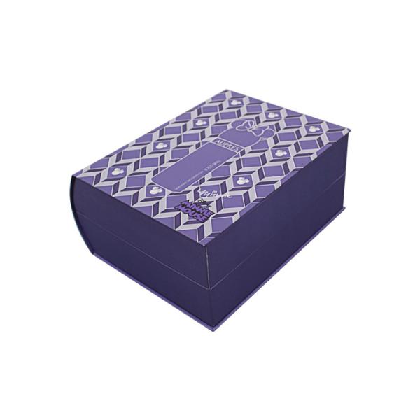 Quality Customizable Purple Gift Box With Debossing For Baby Showers Gift Box for sale