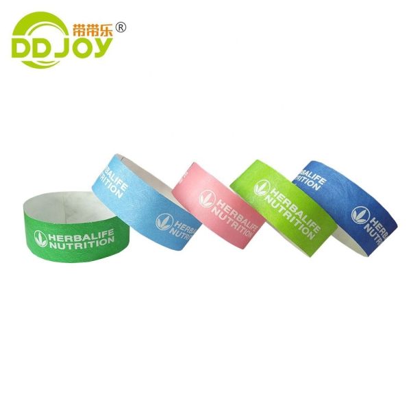 Quality DDJOY Custom Tyvek Material Party Unisex 3/4 Inch Wristbands Unisex Party for sale