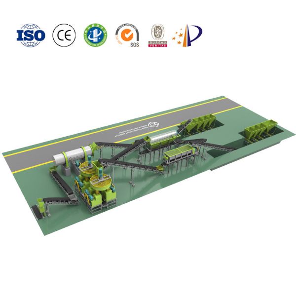 Quality 150KW Powder Fertilizer Production Line Compost Manufacturing Machine for sale