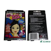 Quality Small 150mm Cosmetic Packaging Boxes Paper Debossing Hanging Display for sale