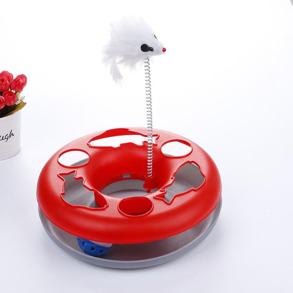 Quality Many Colors PP Round Spring Intelligent Cat Scrarchhing Toys for sale