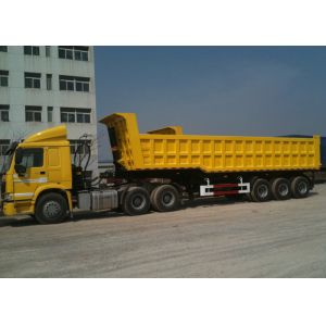 Quality 3 BPW Axles And Hydraulic End Dump Truck with 42 Cbm Capacity Volume for sale