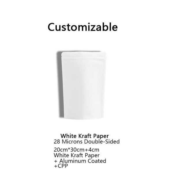 Quality Customizable White Matte Stand-up Pouches For Food Packaging for sale