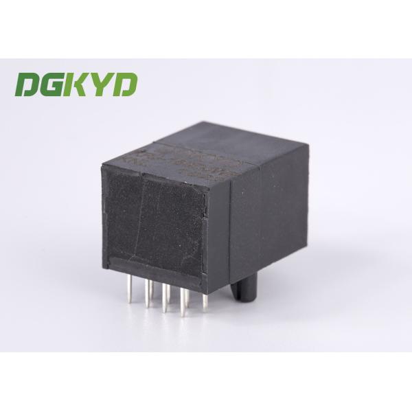 Quality 10/100 BASE 1x1 Tab Down RJ45 Network Connector with transformer PBT black for sale
