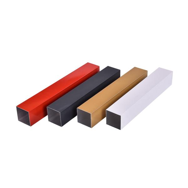 Quality Decoration Aluminum Square Tube Section Customized Color For Showroom for sale