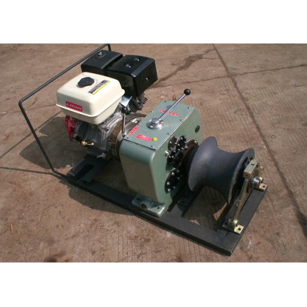 Quality 5Ton Petrol Engine Powered winch or Capstan Cable Winch , Gasoline Engine for sale