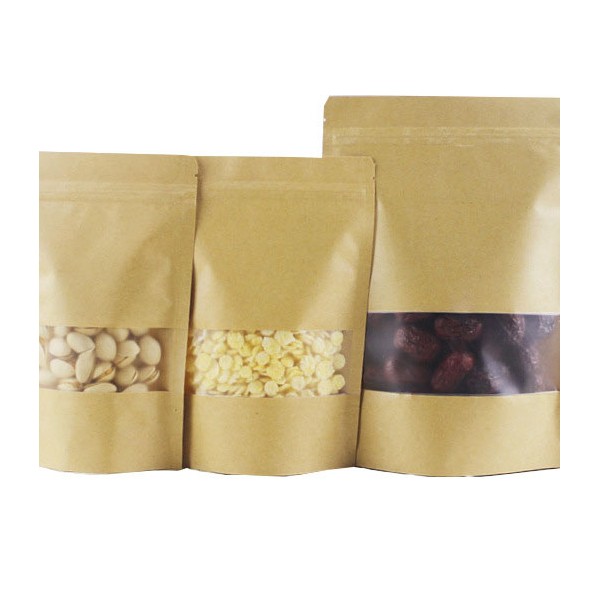Quality Food Package Bakery Kraft Paper Bag with Window Customized Design and Eco-Friendly for sale