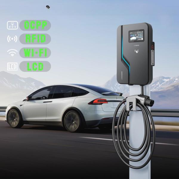 Quality Ev charger 48A 1 phase 7.6kw 9.6kw 11.5kw ev charging station Type 1 with 7.5m cable car charger for electric car for sale