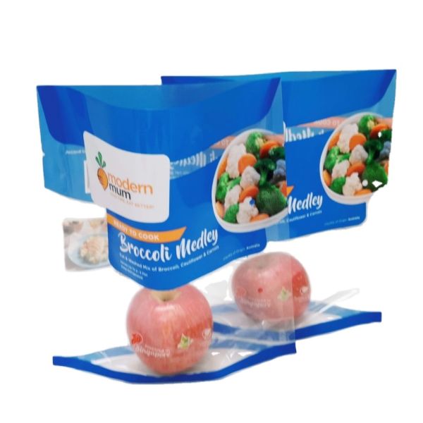 Quality Custom logo Printed Fruit Food Packaging Bag Fresh  Vegetable  Standing up Pouch of pp Recycle Plastic Bags for sale