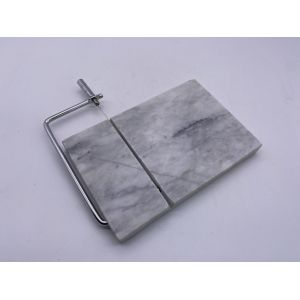 Quality 20 x 13cm Wood Handle Marble Cheese Slicer Stainless Steel Wire for sale