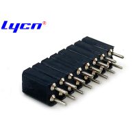 Quality DIP 2.54 Mm Female Round PIN Header Black Double Row Straight for sale